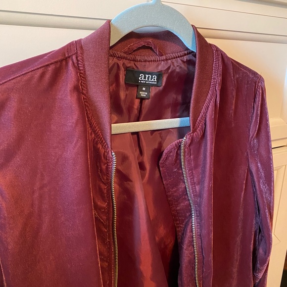 a.n.a | Jackets & Coats | Ana Velvet Bomber Jacket | Poshmark
